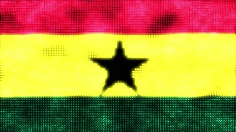 Ghana digital flag - loop animation | Stock Video | Pond5