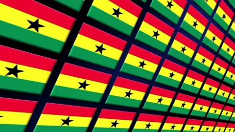 Ghana Flag Animated Background 3d Animat... | Stock Video | Pond5