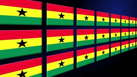 Ghana Flag Animated Background 3d Animat... | Stock Video | Pond5