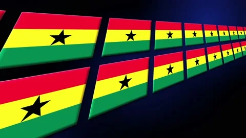 Ghana Flag Animated Background 3d Animat... | Stock Video | Pond5