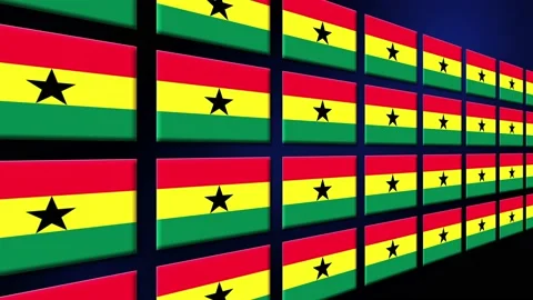Ghana Flag Animated Background 3d Animat... | Stock Video | Pond5