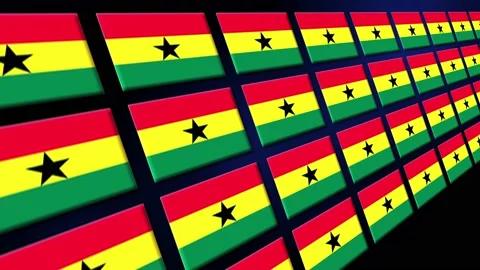 Ghana Flag Animated Background 3d Animat... | Stock Video | Pond5