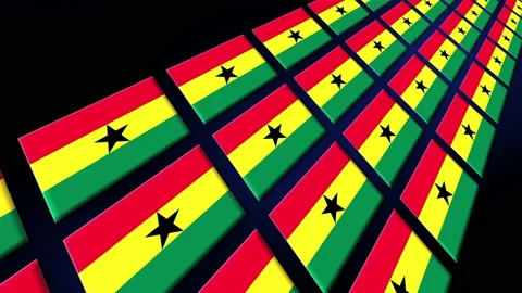 Ghana Flag Animated Background 3d Animat... | Stock Video | Pond5