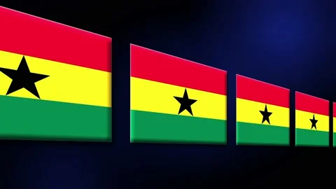 Ghana Flag Animated Background 3d Animat... | Stock Video | Pond5