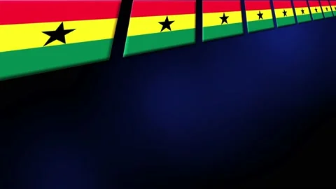 Ghana Flag Animated Background 3d Animat... | Stock Video | Pond5