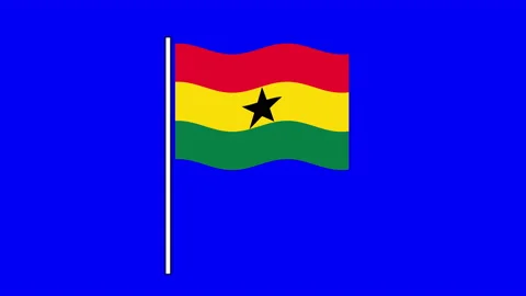 Ghana flag seamless loop animation. Chro... | Stock Video | Pond5