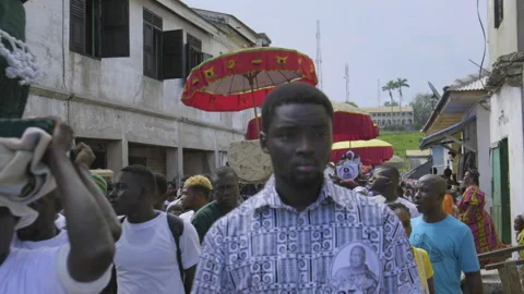 Ghana: A procession of African Chiefs an... | Stock Video | Pond5