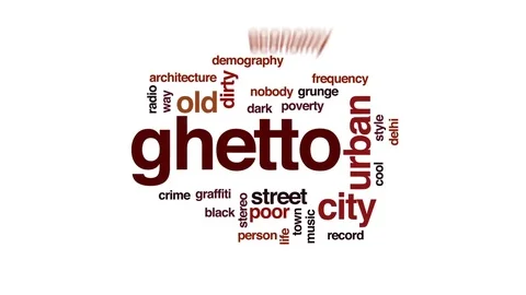 Ghetto animated word cloud, text design ... | Stock Video | Pond5
