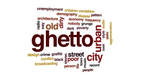 Ghetto animated word cloud, text design ... | Stock Video | Pond5