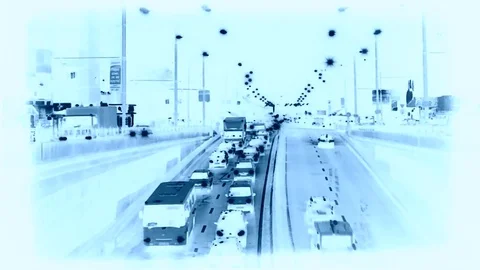 Ghost Cars At Fast Motion On The Diagona... | Stock Video | Pond5