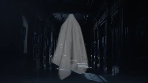 Ghost Floating Toward Camera in Old Mans... | Stock Video | Pond5