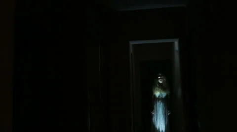 ghost girl in the house. the spirit of a... | Stock Video | Pond5