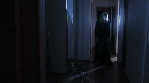 ghost girl in the house. the spirit of a... | Stock Video | Pond5