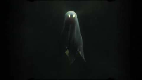 ghost with glowing eyes | Stock Video | Pond5