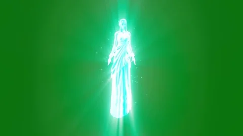 Ghost Goddess Divine Apparition Green Sc... | Stock Video | Pond5