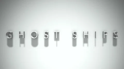 Ghost Ships 3D title animation with shad... | Stock Video | Pond5
