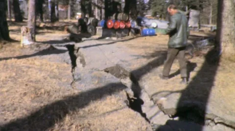 Giant Crack Rift Alaska Earthquake 1964 ... | Stock Video | Pond5