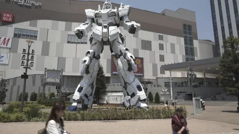 Giant Gundam Robot. A 20-meter (65-foot)... | Stock Video | Pond5