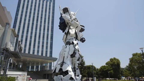 Giant Gundam Robot. A 20-meter (65-foot)... | Stock Video | Pond5