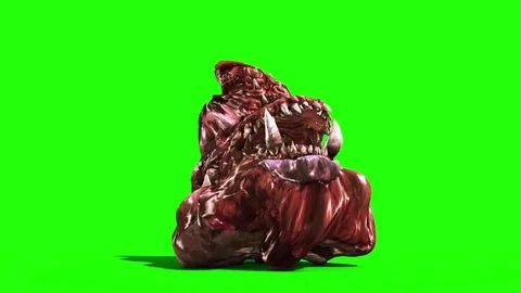 Giant Monster Poop Attacks Green Screen ... | Stock Video | Pond5