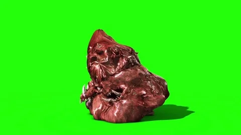 Giant Monster Poop Die Side Green Screen... | Stock Video | Pond5