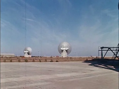Giant radar dishes in the Soviet Union i... | Stock Video | Pond5