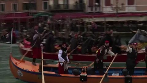 Giant rat stars in Venice carnival boat ... | Stock Video | Pond5