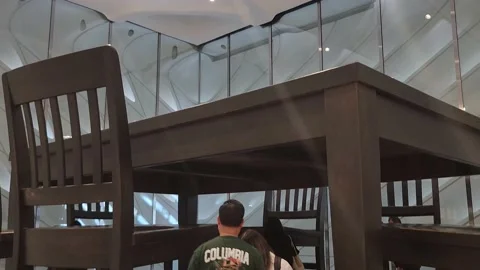 Giant Table and Seat Los Angeles Califor... | Stock Video | Pond5