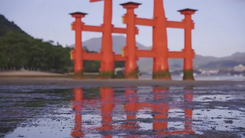 Giant Torii Gate on Itsukushima Shrine, ... | Stock Video | Pond5