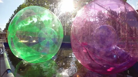 Giant Water Balls | Stock Video | Pond5