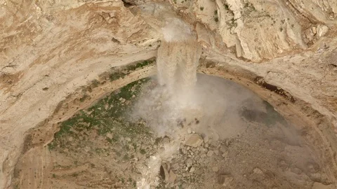 Giant waterfall, flash flood, Water fall... | Stock Video | Pond5