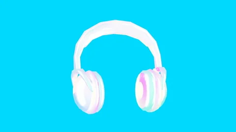Gif animation art. Minimal. 3d headphone... | Stock Video | Pond5