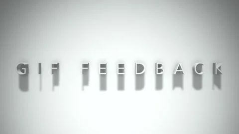 gif feedback 3D title animation white te... | Stock Video | Pond5