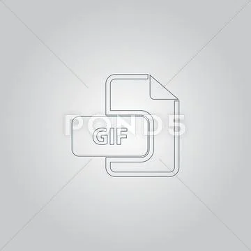 GIF image file extension icon ~ Clip Art #53265807