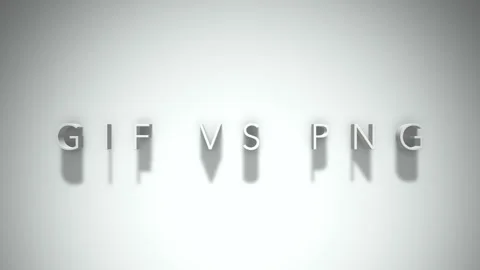 gif vs png 3D title animation with shado... | Stock Video | Pond5