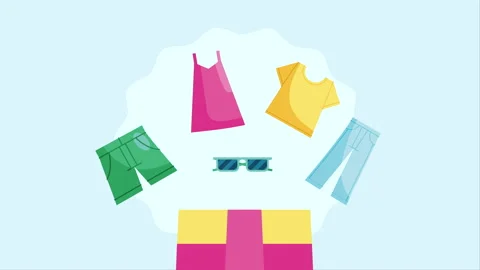gift box with clothes animation | Stock Video | Pond5