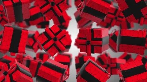 Gift Box Falling 3D Animation. Gift Box ... | Stock Video | Pond5