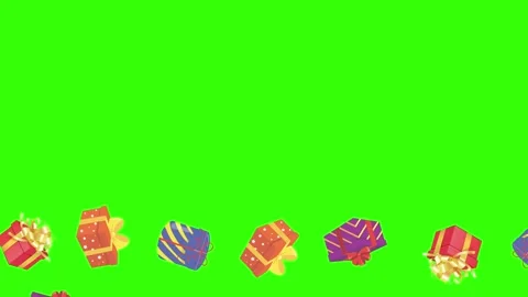 Gift box group animation, chroma key, gr... | Stock Video | Pond5