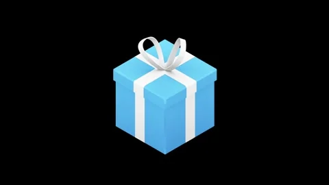 Gift Box Present 3D Animated Icon on bla... | Stock Video | Pond5