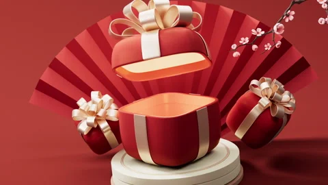 Chinese Gift Box Stock Video Footage | Royalty Free Chinese Gift Box ...