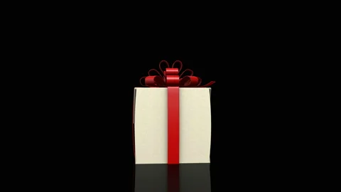 Gift Box turns on itself | Stock Video | Pond5
