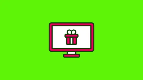 Gift icons icons pack animation on green... | Stock Video | Pond5