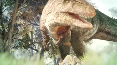 Giganotosaurus Close up 3D Rendering Ani... | Stock Video | Pond5