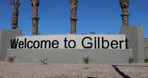 Gilbert Arizona Public Welcome Sign | Stock Video | Pond5