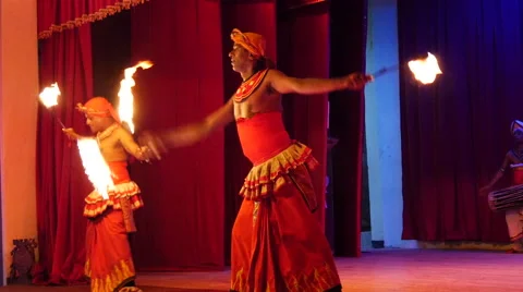 Gini sisila, fire dance Kandyan Dancers ... | Stock Video | Pond5