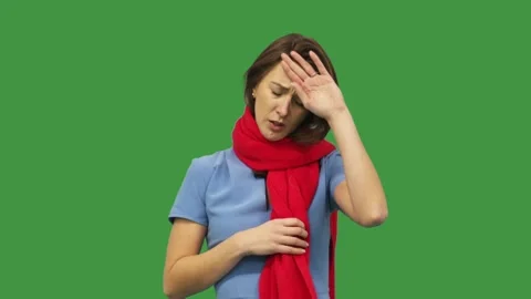 girl and high temperature on green scree... | Stock Video | Pond5