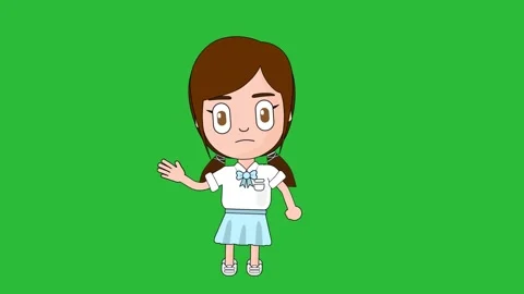 Girl Angry Animation Character Talking H... | Stock Video | Pond5