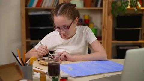 Art Drawing Girl Stock Videos – Royalty-Free HD & 4K Videos | Pond5