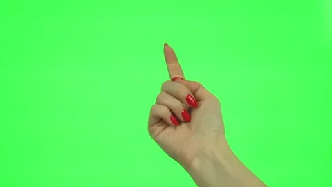 Girl Beckoning with Finger on Green Scre... | Stock Video | Pond5