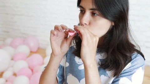 Blow Balloon Girl Stock Videos – Royalty-Free HD & 4K Videos | Pond5